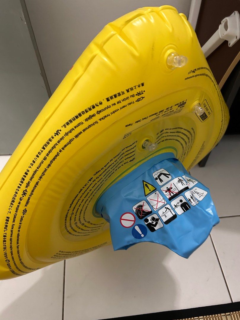 Decathlon Nabaiji inflatable float baby swim ring with a seat and ...