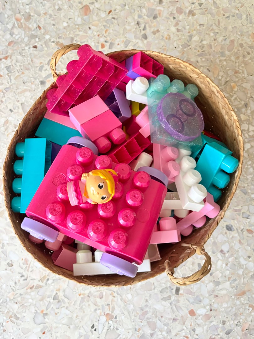 FISHER PRICE Mega Bloks First Builders Big Building Bag (Pink), Hobbies ...