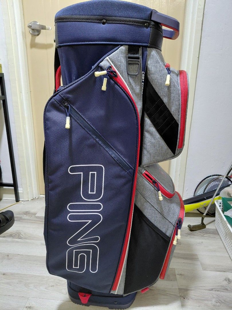 Golf - Ping Traverse Cart Bag (Blue/Grey/Red), Sports Equipment, Sports ...