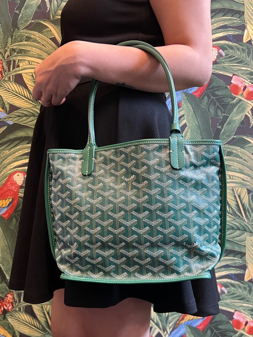 Goyard Mini Anjou in Green, Luxury, Bags & Wallets on Carousell