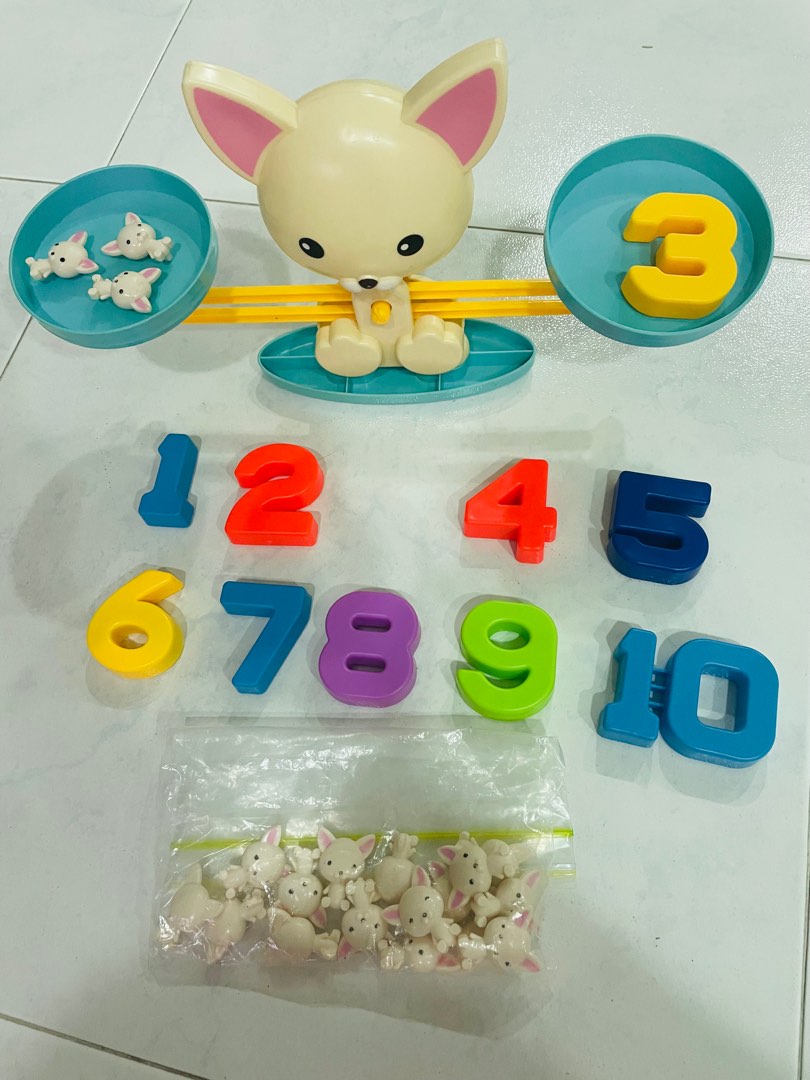 Kids' Balance Scale with Numbers and Animal Figures, Hobbies & Toys ...