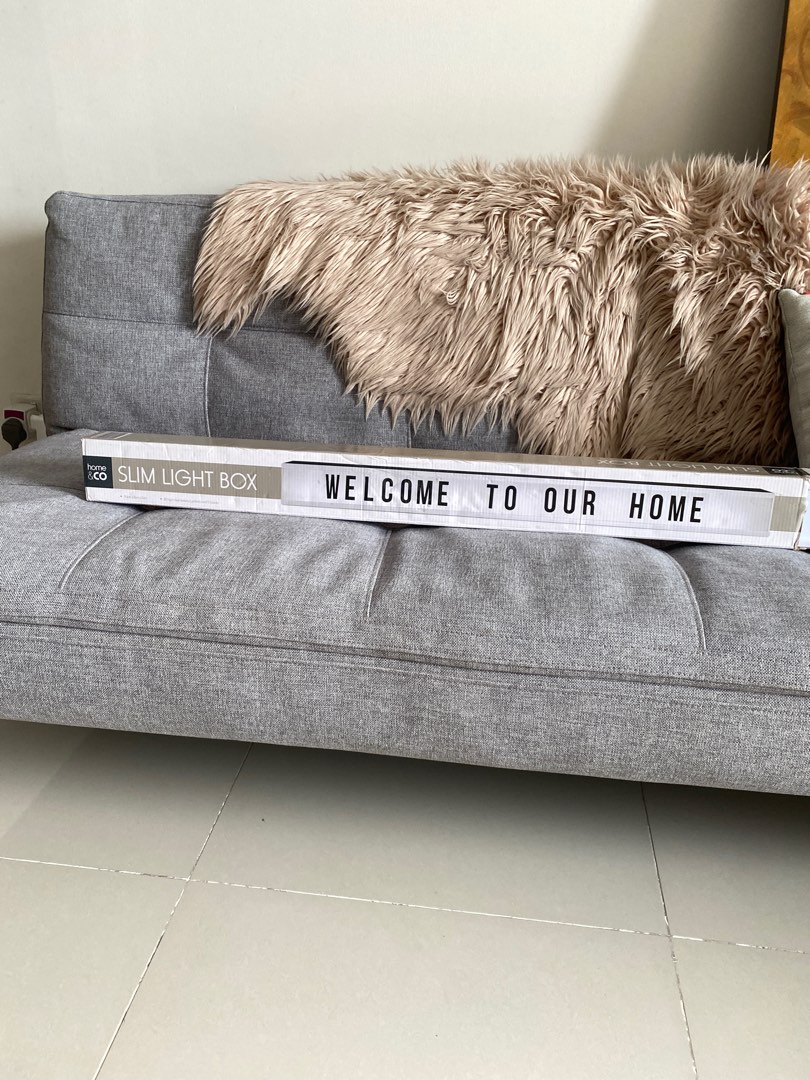 Long light box with alphabets, Furniture & Home Living, Home Decor ...