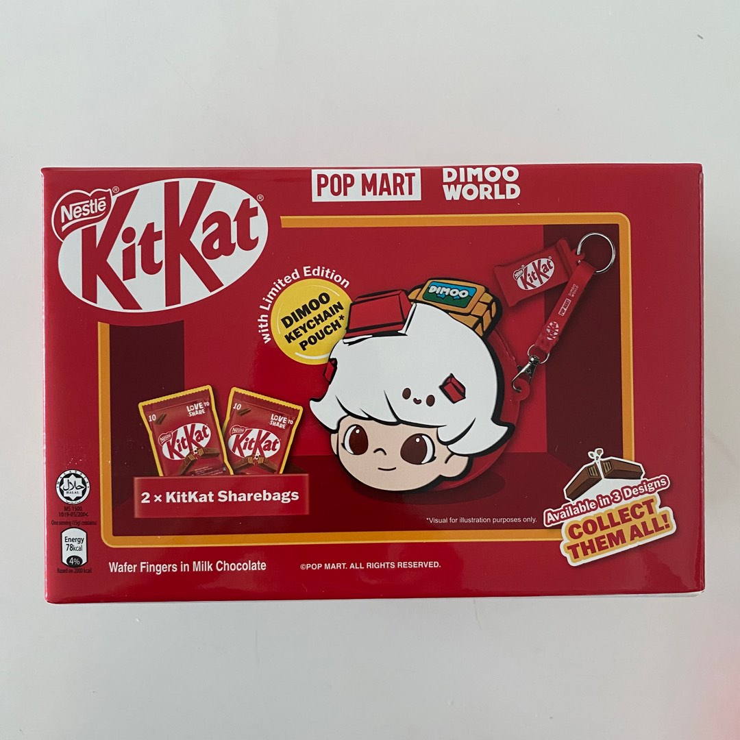 Nestle Kit Kat X POP MART DIMOO World Silicone Pouch Pendant, Hobbies ...