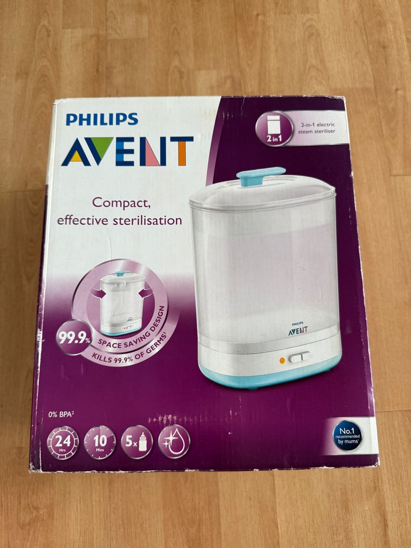 Philips Avent 2-in-1 Electric Steam Sterilizer SCF922/01, Babies & Kids ...