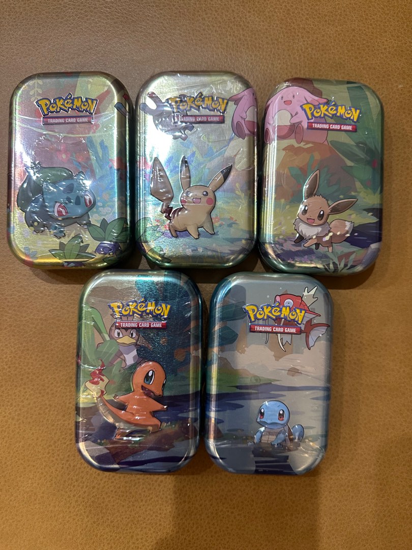 [Sealed] Pokemon Kanto Friends Mini Tins, Hobbies & Toys, Toys & Games ...