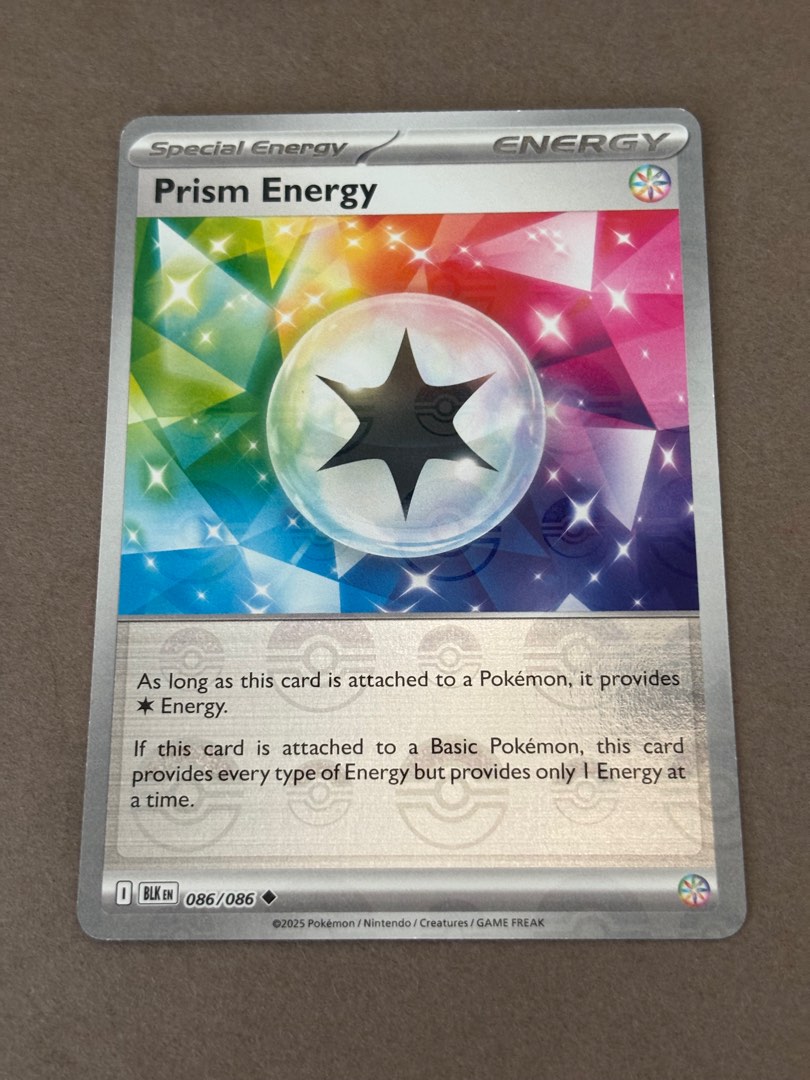 Pokémon Black Bolt - Prism Energy Poke Ball 086/086, Hobbies & Toys ...