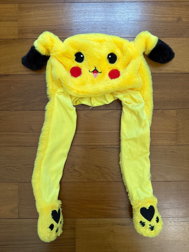 POKÉMON PIKACHU Plush Hat with Movable Ears, Pokémon, Pikachu, Pika ...