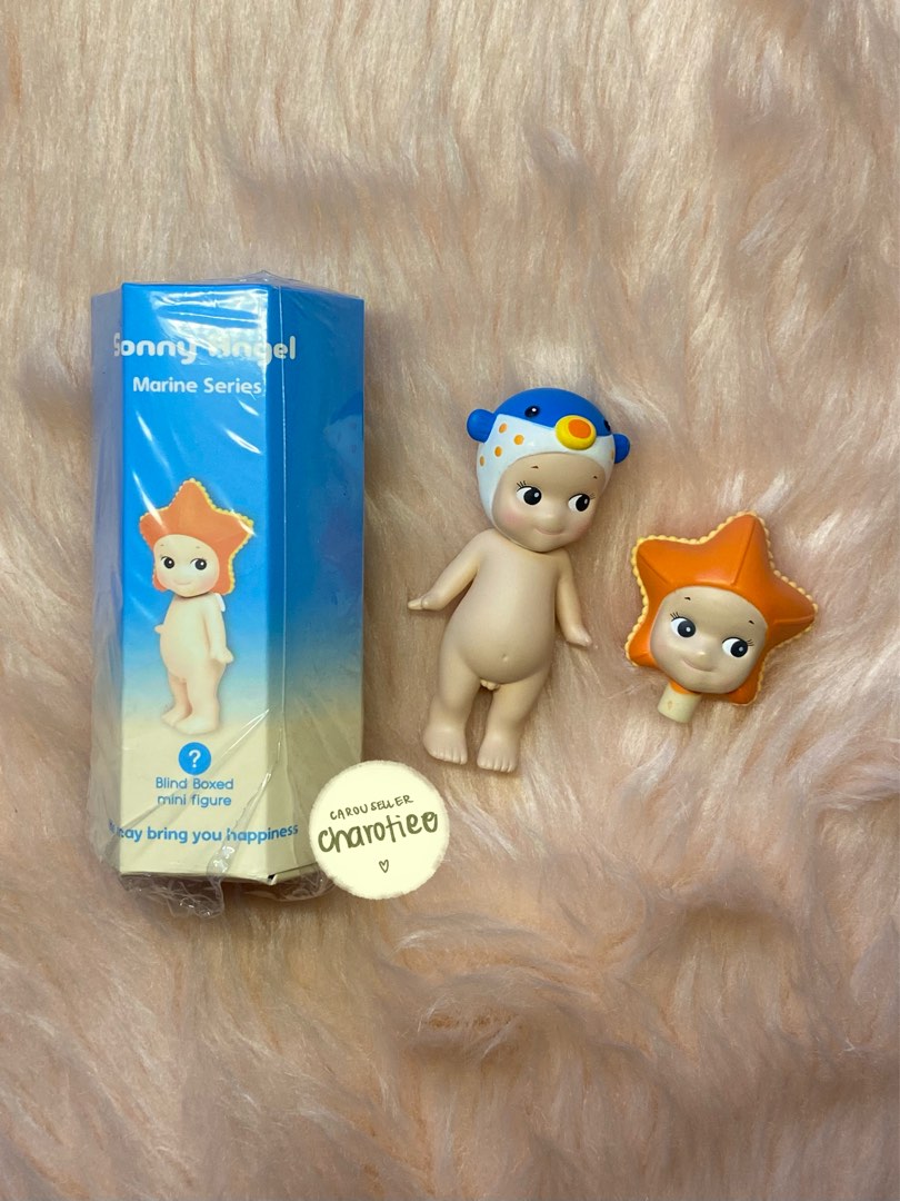POPMART Sonny Angel Marine Series - Blowfish Regular and Starfish Head ...