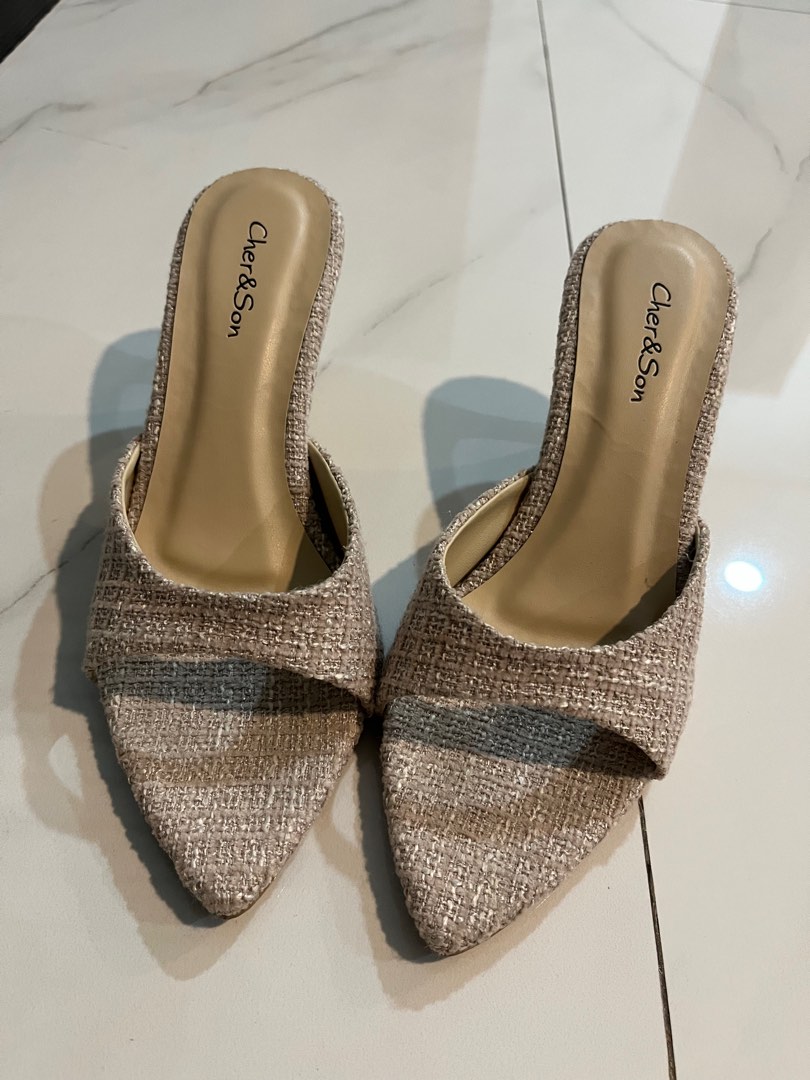 Preloved heels cher and son / heels murah bagus / heels 7cm cher and ...