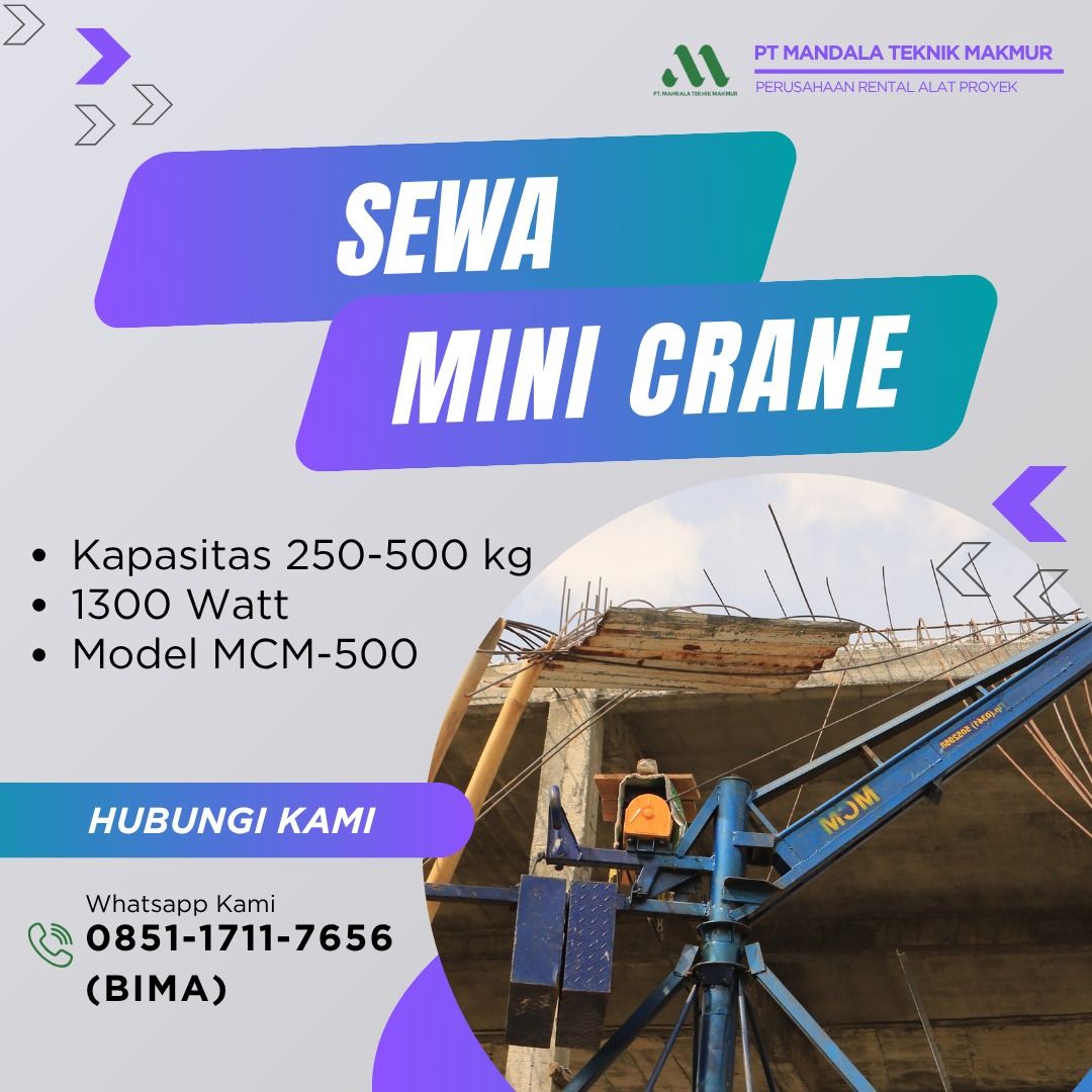 SEWA MINI CRANE Ogan Komering Ulu | RENTAL Mini Crane Murah Ogan ...