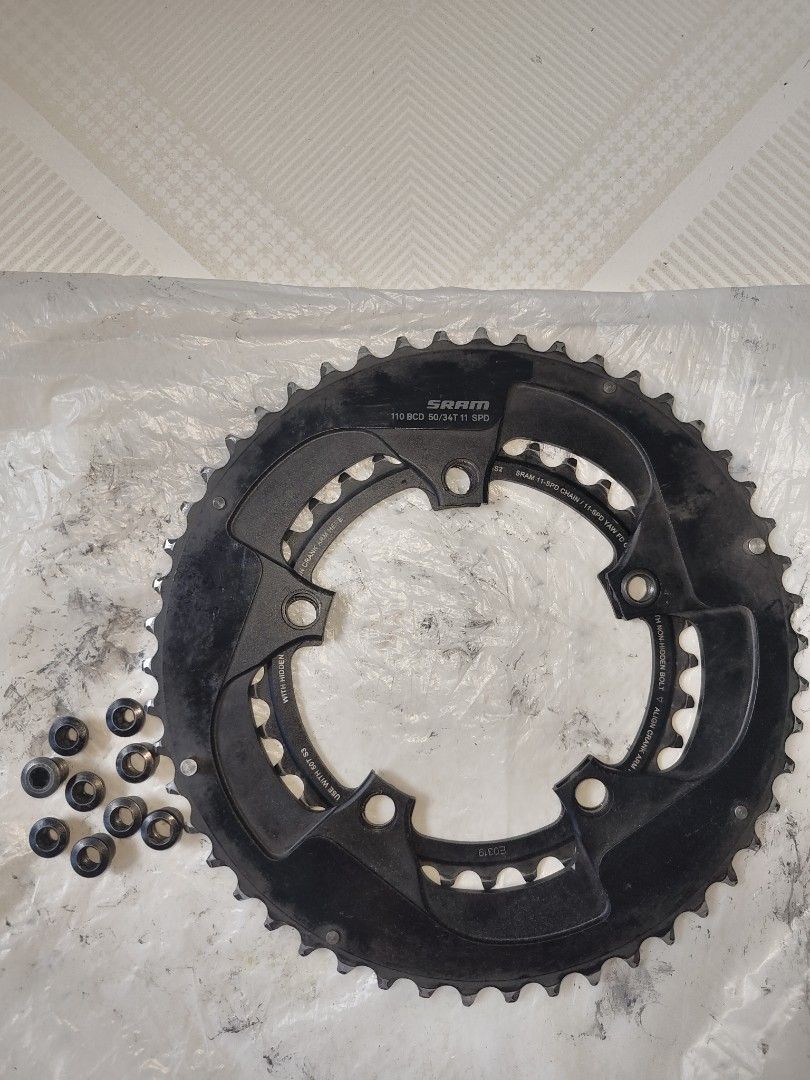 SRAM Chainring 50/34 110 bcd, Sports Equipment, Bicycles & Parts, Parts ...