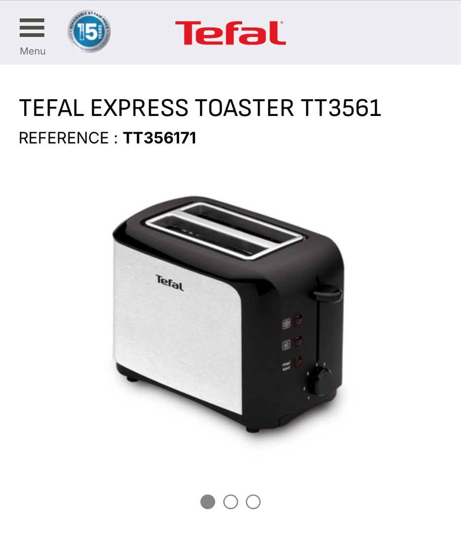 TEFAL EXPRESS TOASTER TT356171, TV & Home Appliances, Kitchen ...