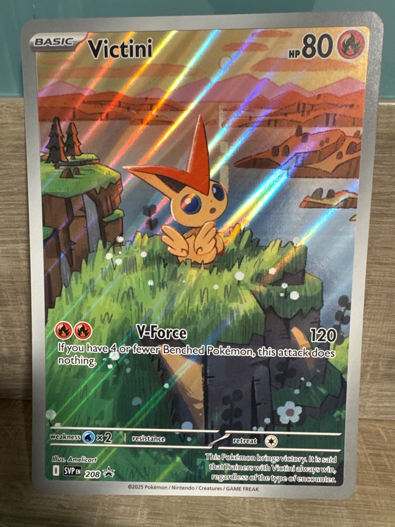 Victini oversize jumbo illustration - SV208 - Pokemon Card, Hobbies ...