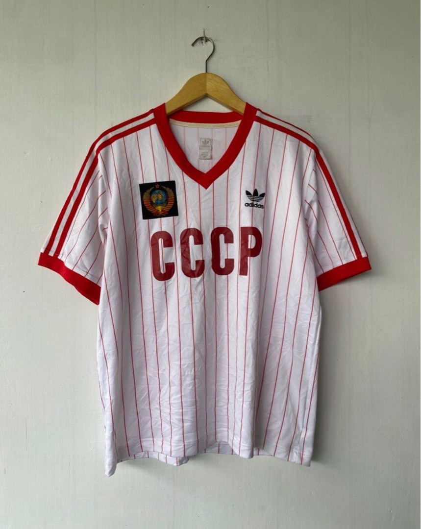 Vintage Adidas CCCP Uni Soviet 1982 Jersey Retro, Fesyen Pria, Pakaian ...