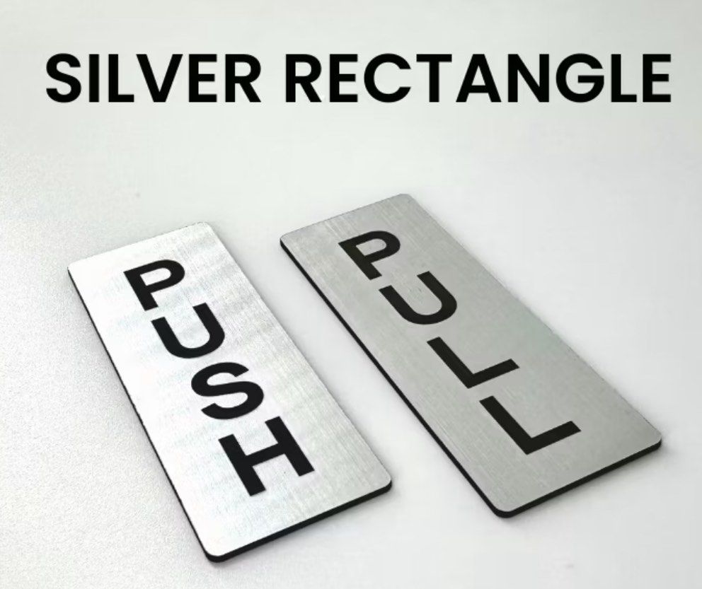Acrylic Push Pull sign, Everything Else on Carousell