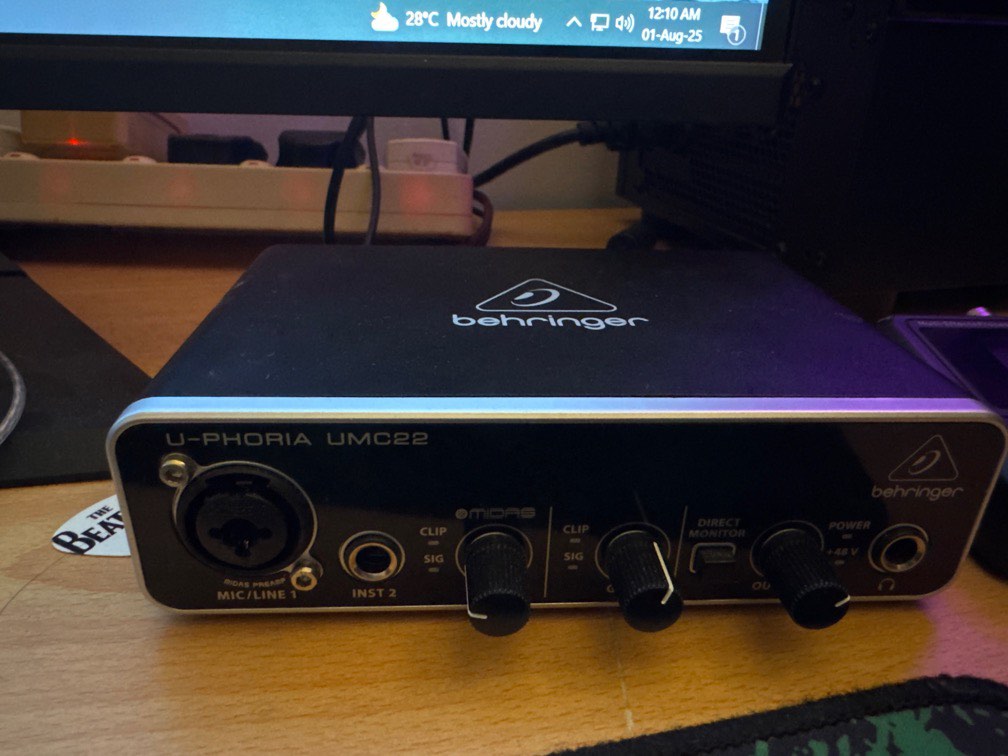 Behringer UMC22 Audio Interface, Audio, Portable Audio Accessories on ...
