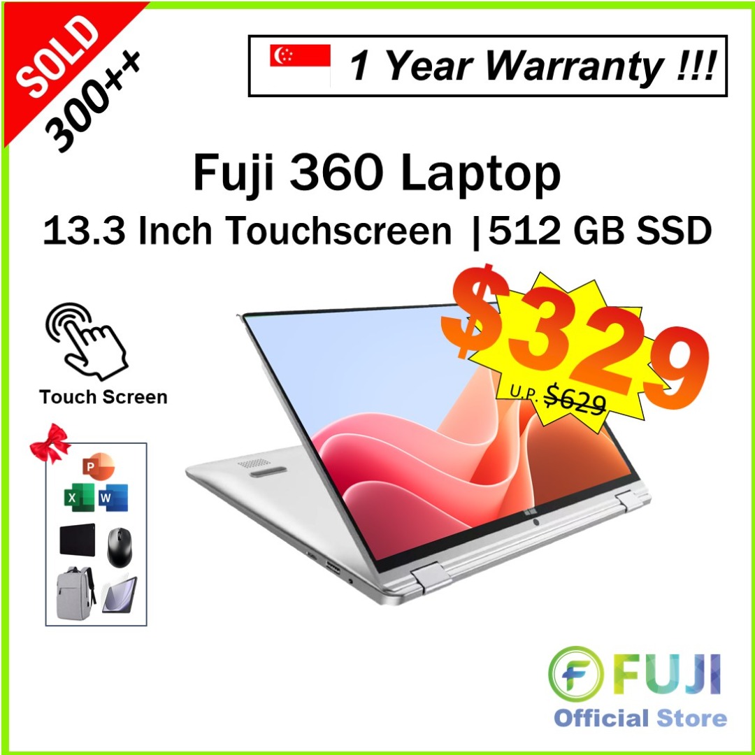 Brand New Fuji 360 Flip + Touch Screen Laptop - Up To 12GB RAM + 512GB ...