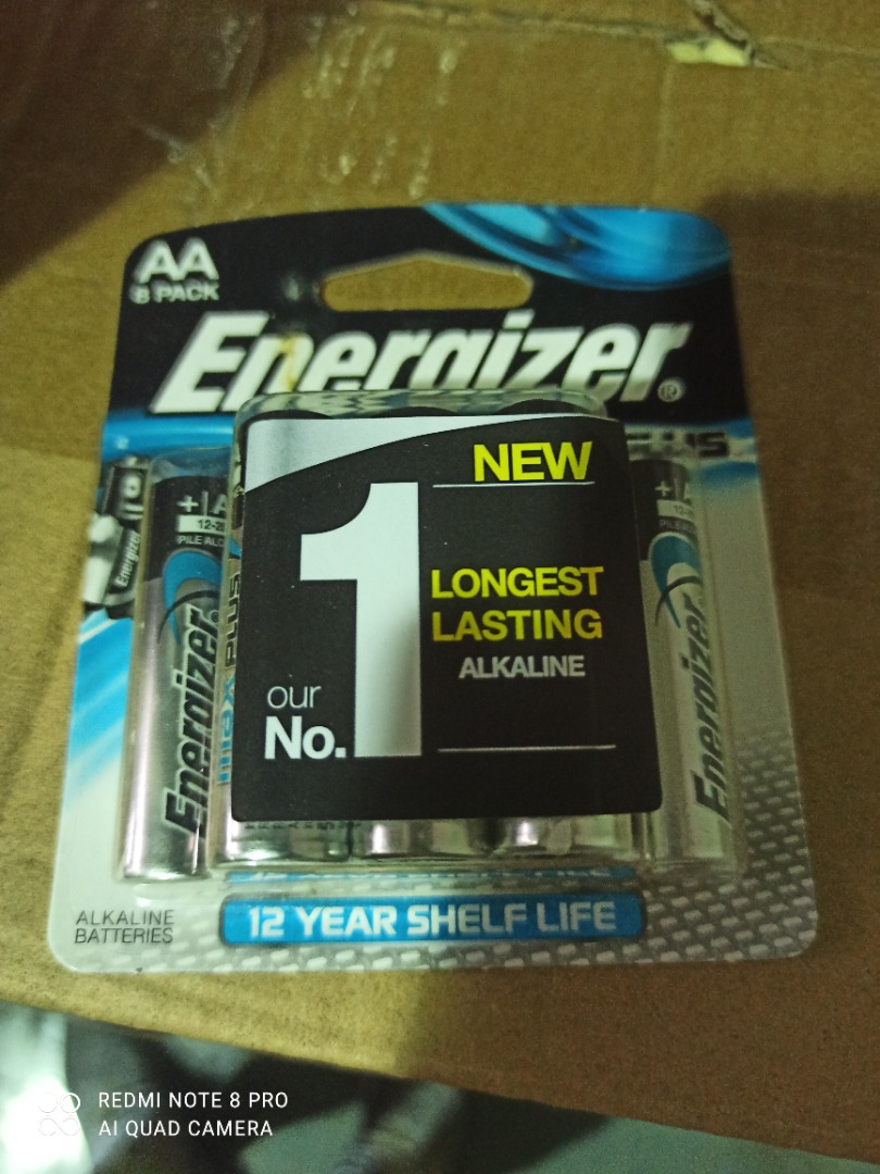 大特價 Energizer max plus AA 8pcs 勁量特強鹼性 2A 8粒裝電芯 電池, 手提電話, 電話及其他裝置配件, 電池及 ...