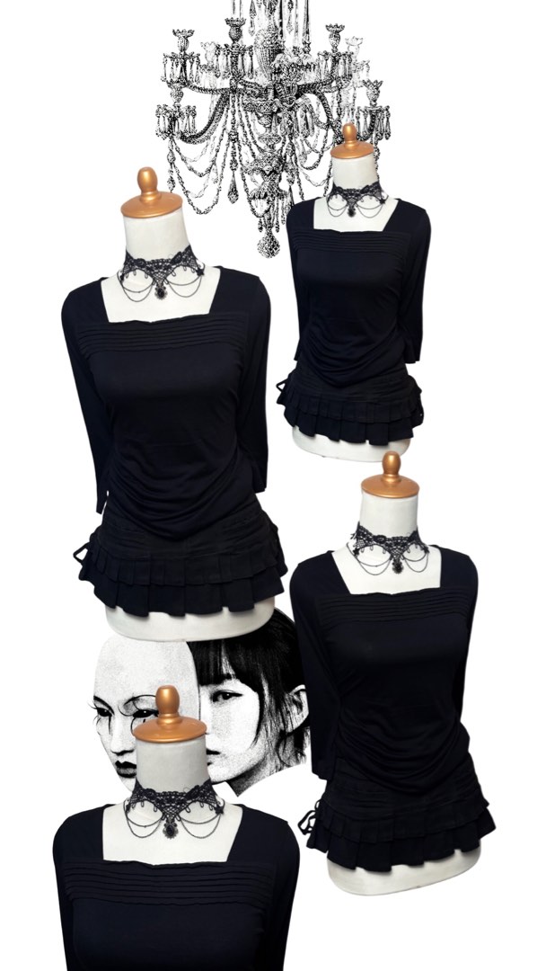 GRUNGE Y2K GOTHIC VINTAGE TOP LONG SLEEVE, SHORT SLEEVE, OFF SHOULDER ...