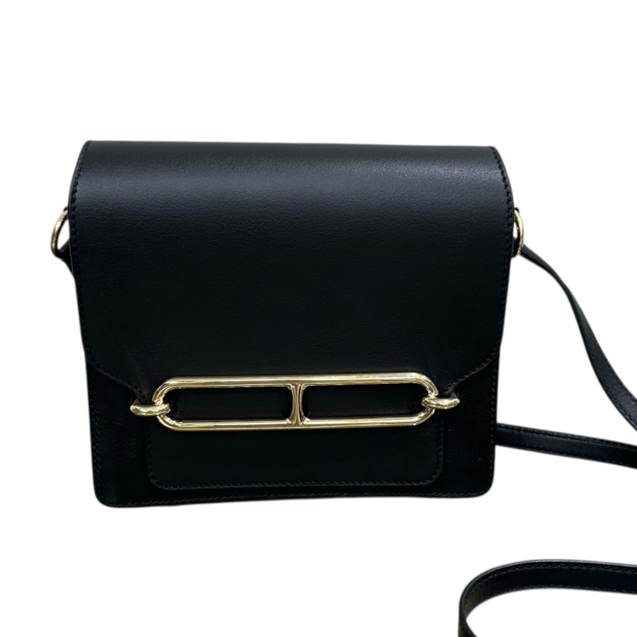 Hermes Mini Roulis in Black GHW, Luxury, Bags & Wallets on Carousell