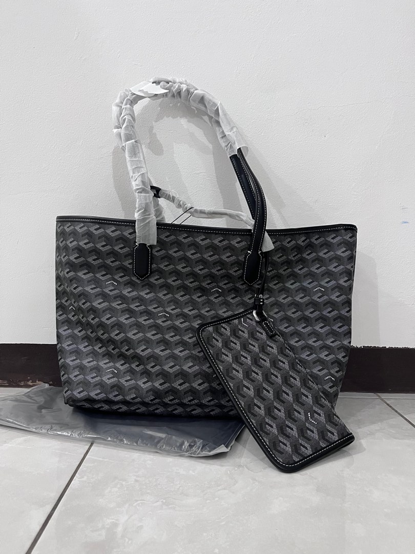 Jual Christy Ng Monogram Russo Medium Tote Bag Black, Barang Mewah, Tas ...