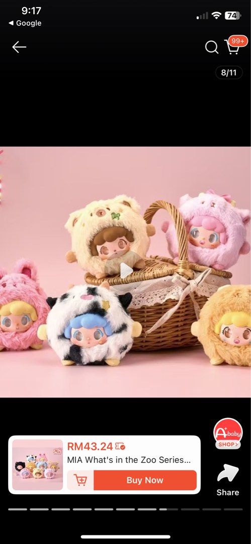 MIA What's in the Zoo Series Plush Blind Box, Hobbies & Toys, Toys ...