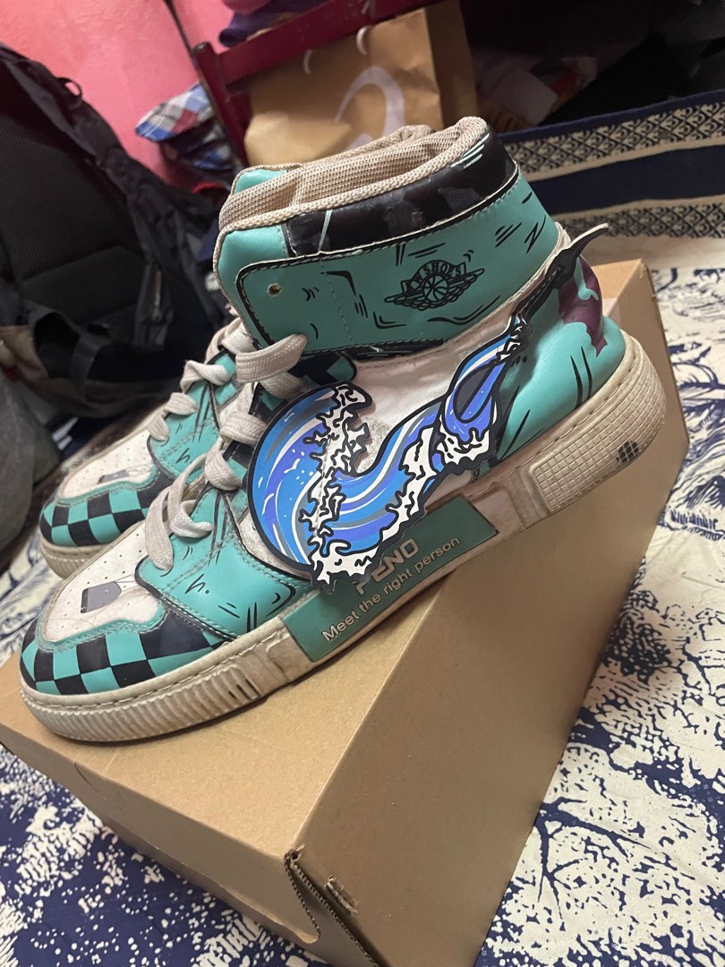 Nike Custom Demon slayer (nike sneakers high cut), Men's Fashion ...