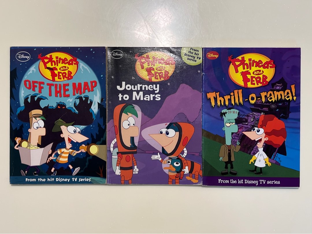 Phineas and Ferb books: Off the Map, Journey to Mars, Thrill-o-rama ...