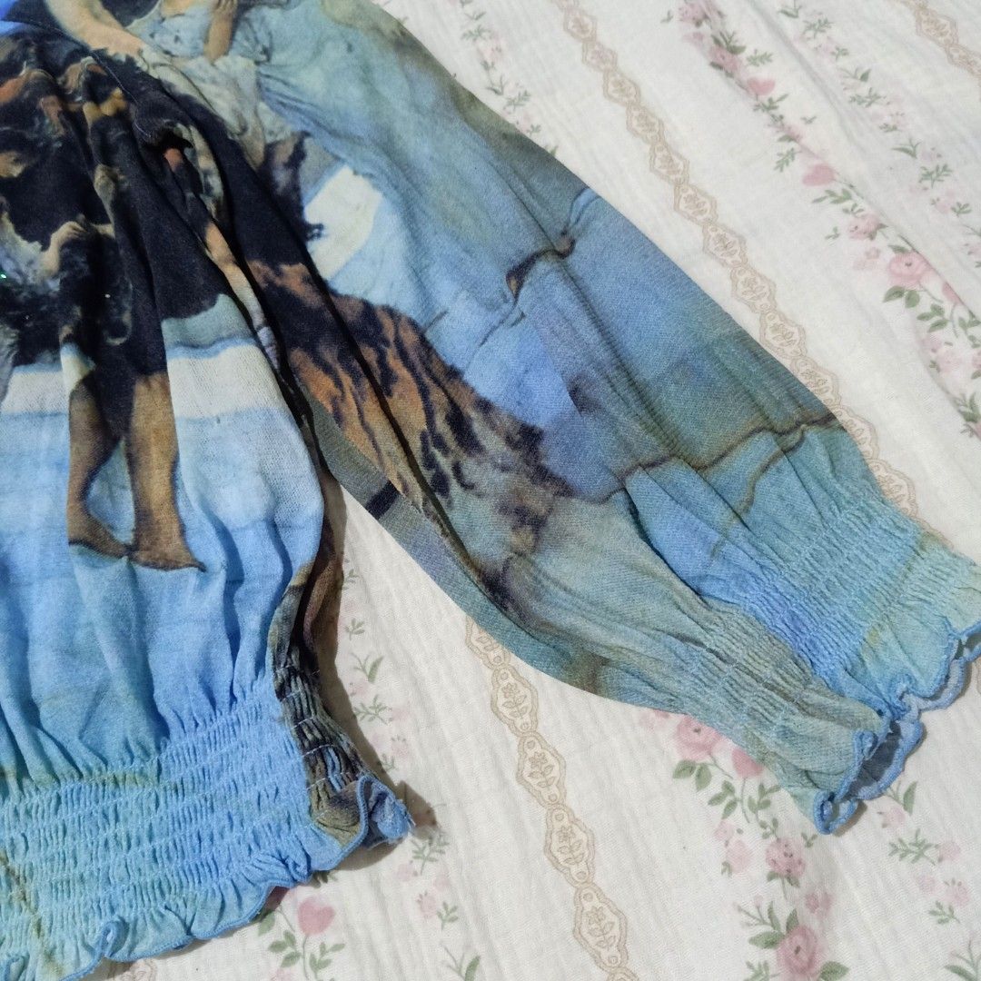 renaissance blue top coquette, cottagore core, fairycore, dollette ...