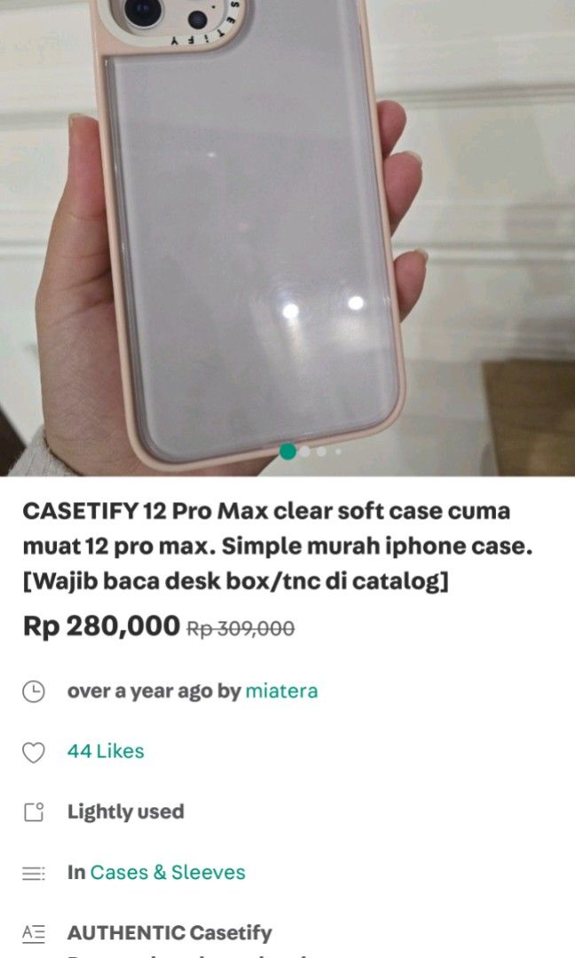 [Repost, kena scam COD] CASETIFY case casing 12 PRO MAX Clear hard case ...