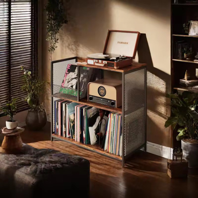 Side Table Vinyl Records Table | Music Side Table Desk | Wooden Tables ...