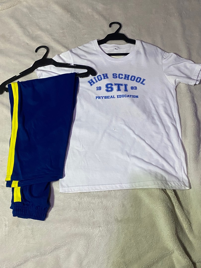 STI Senior High School P.E Uniform, Men's Fashion, Activewear on Carousell