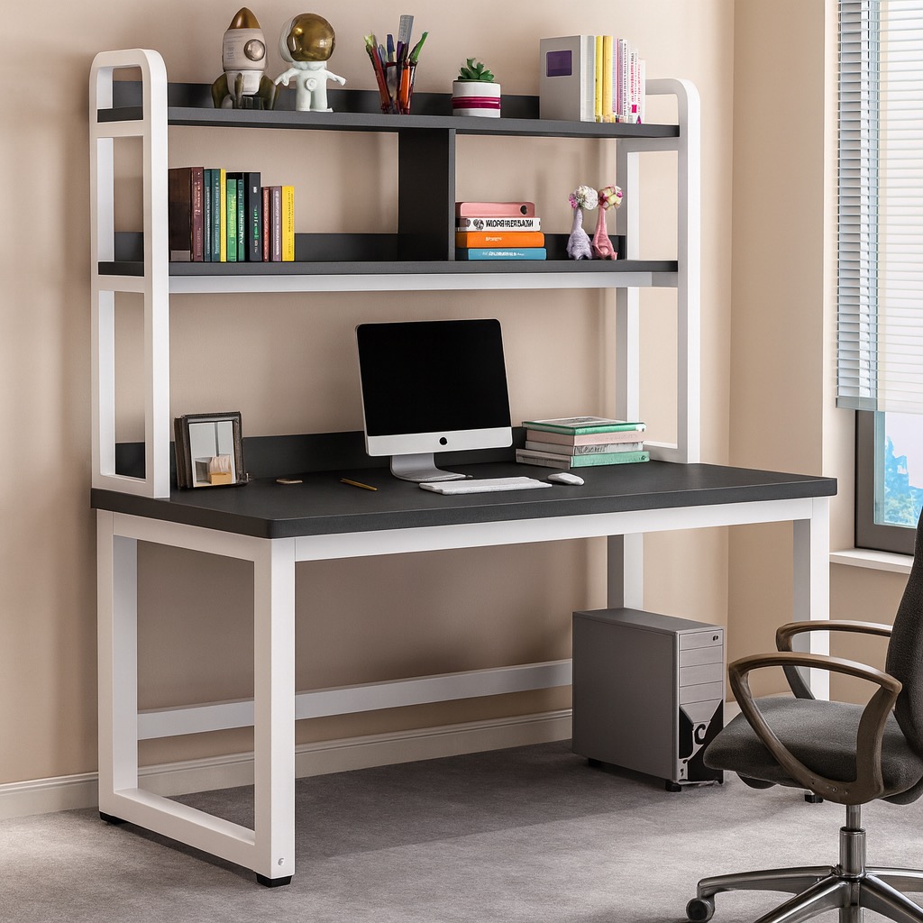 Study Bookshelf Desk | Computer Table Desk | Home Office Writing Desk ...