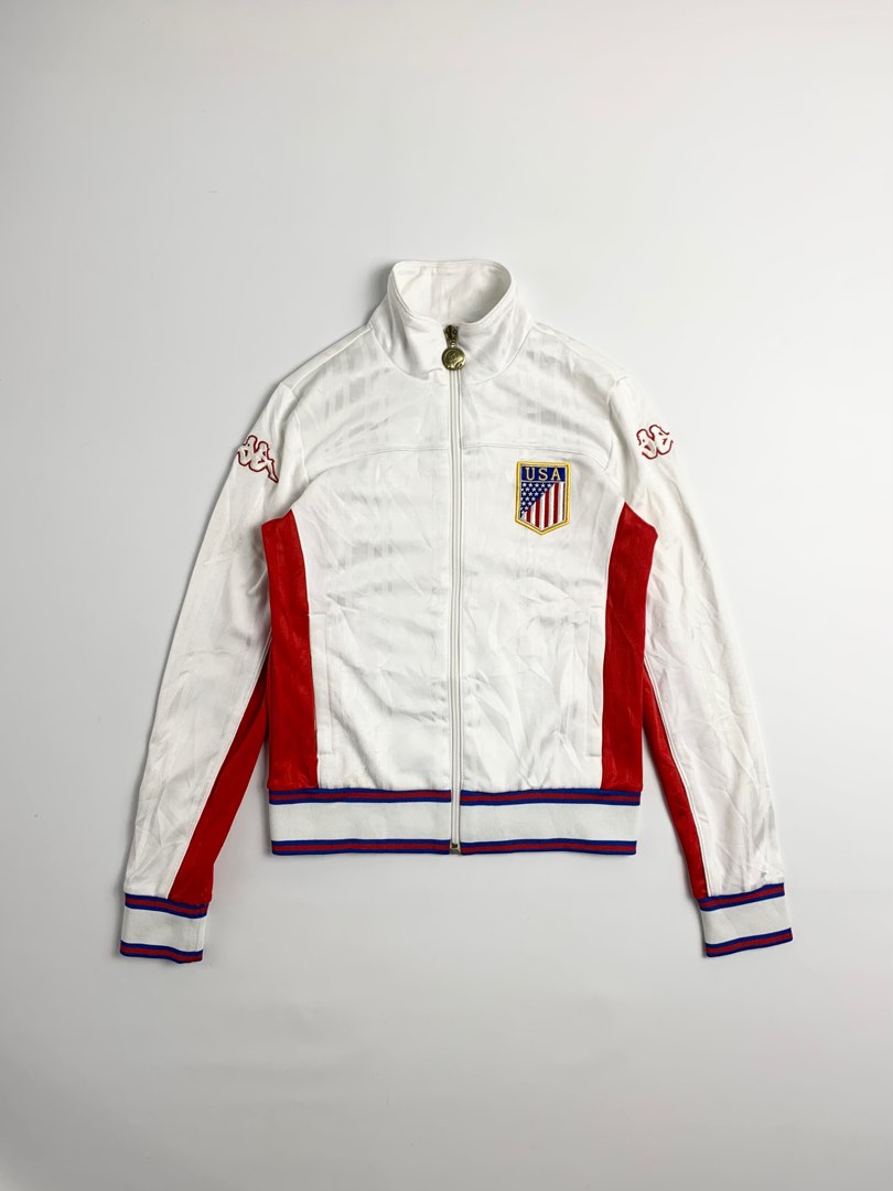 Y2k Kappa USA Track Top Jacket Embroidery Iconic Logo, Fesyen Wanita ...