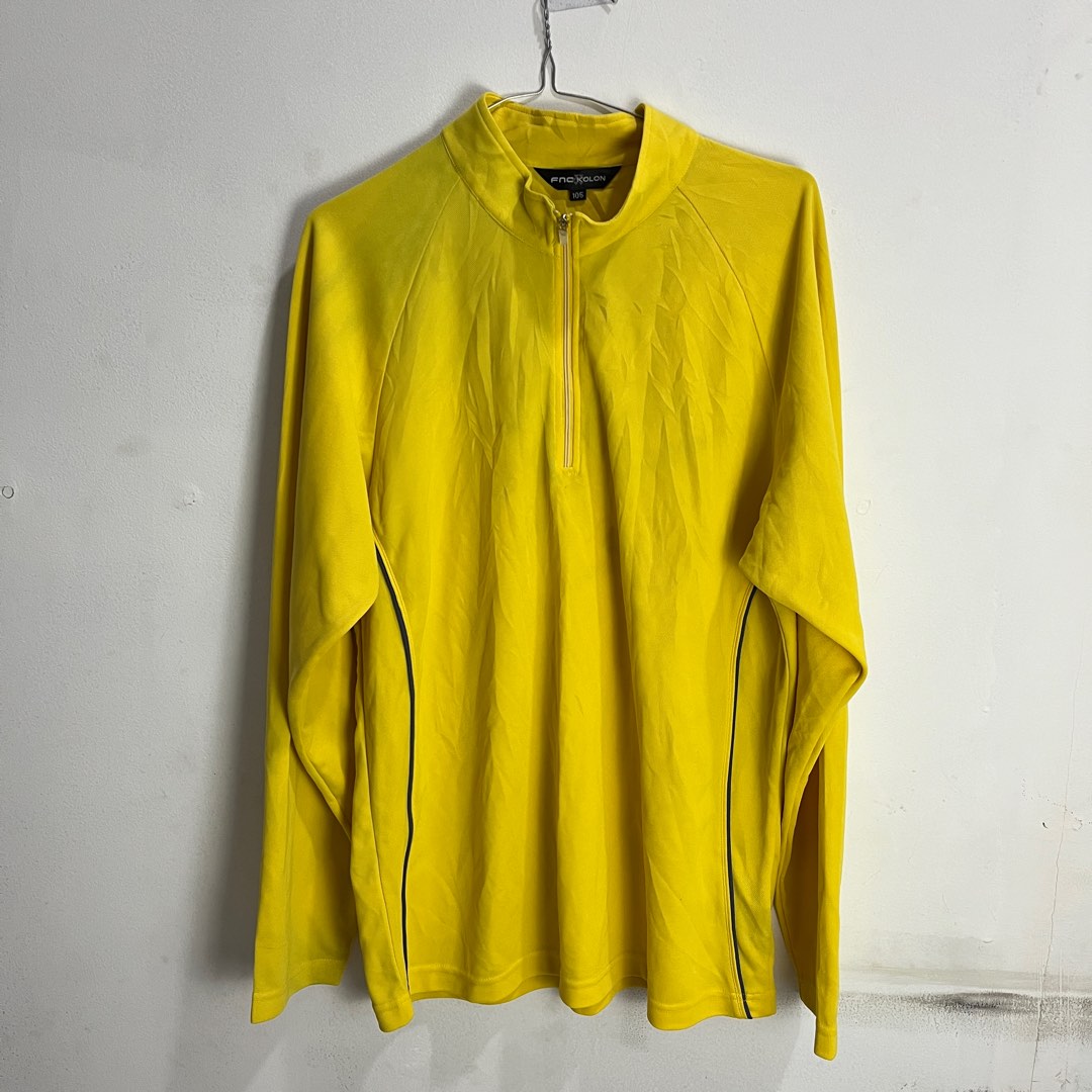 Baselayer baju olahraga baju gunung baju badminton kuning FNC KOLON ...
