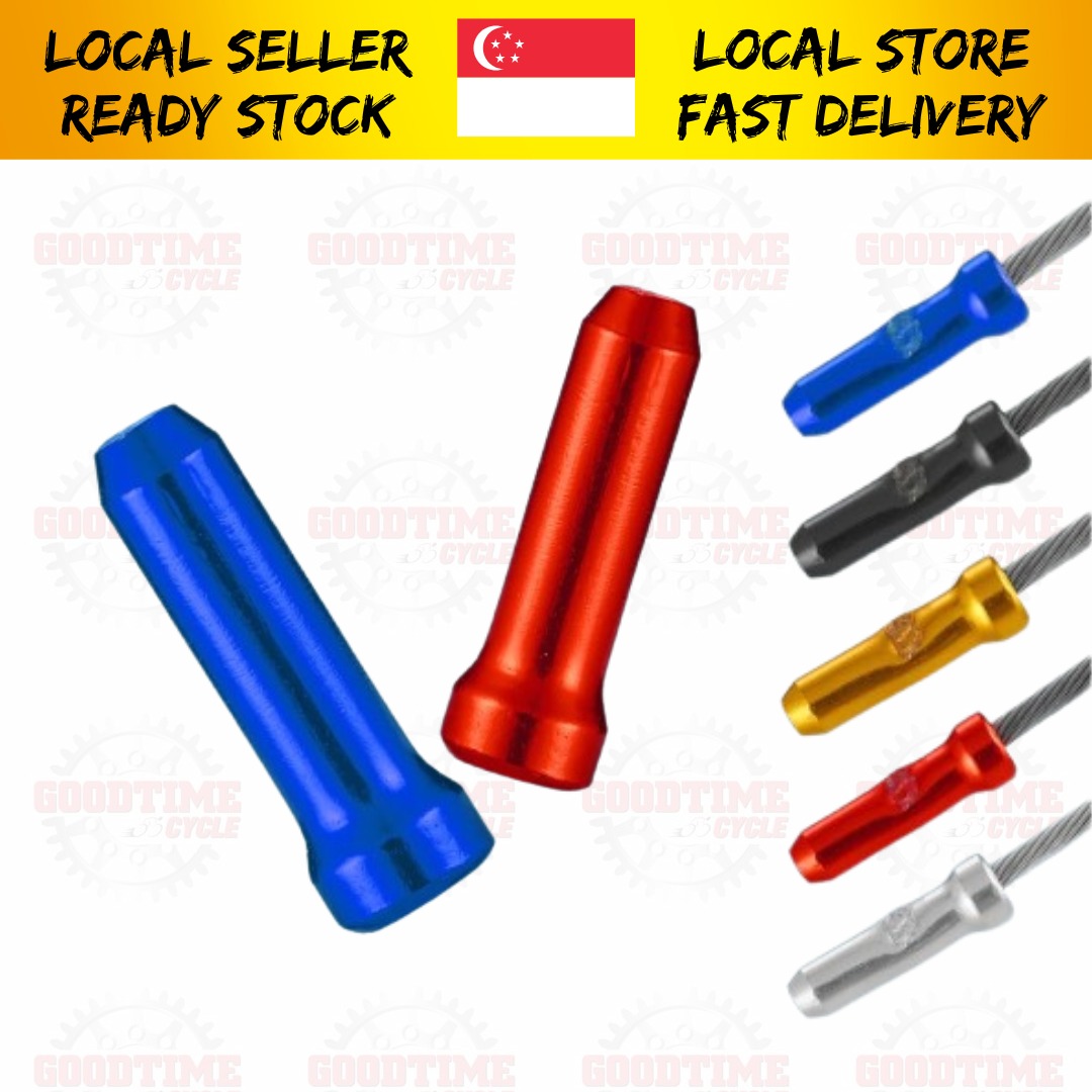 Bicycle Cable End Caps Bike Aluminum Ferrules for Shifter Brake Cable Tips Crimps, Sports ...
