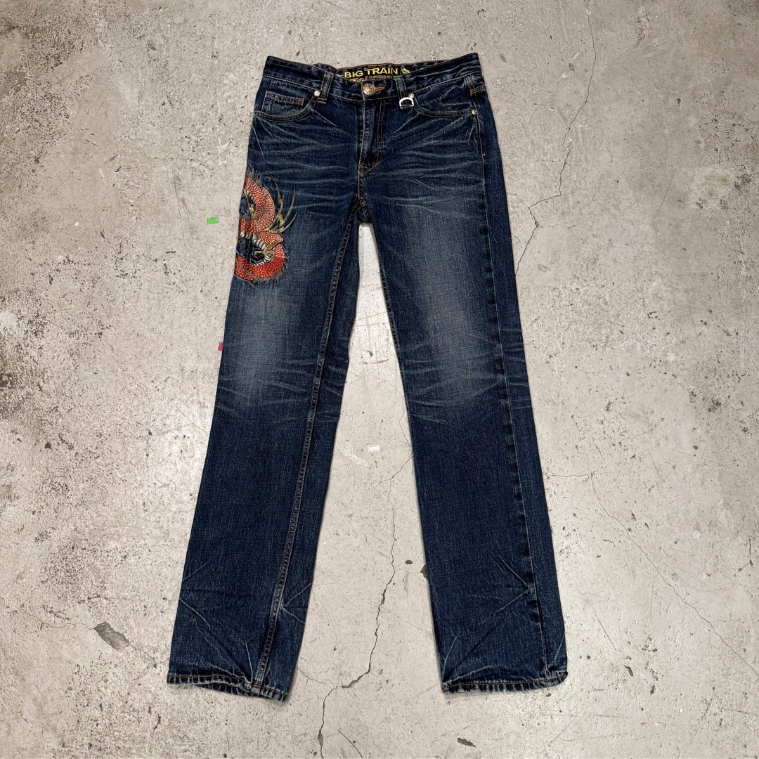 BIGTRAIN Selvedge Embroidered Jeans, Men's Fashion, Bottoms, Jeans on ...