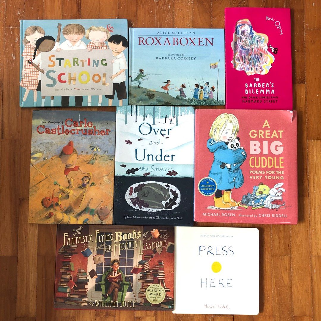 Bundle of 8 Scholastic and other publishers hard cover large sized ...
