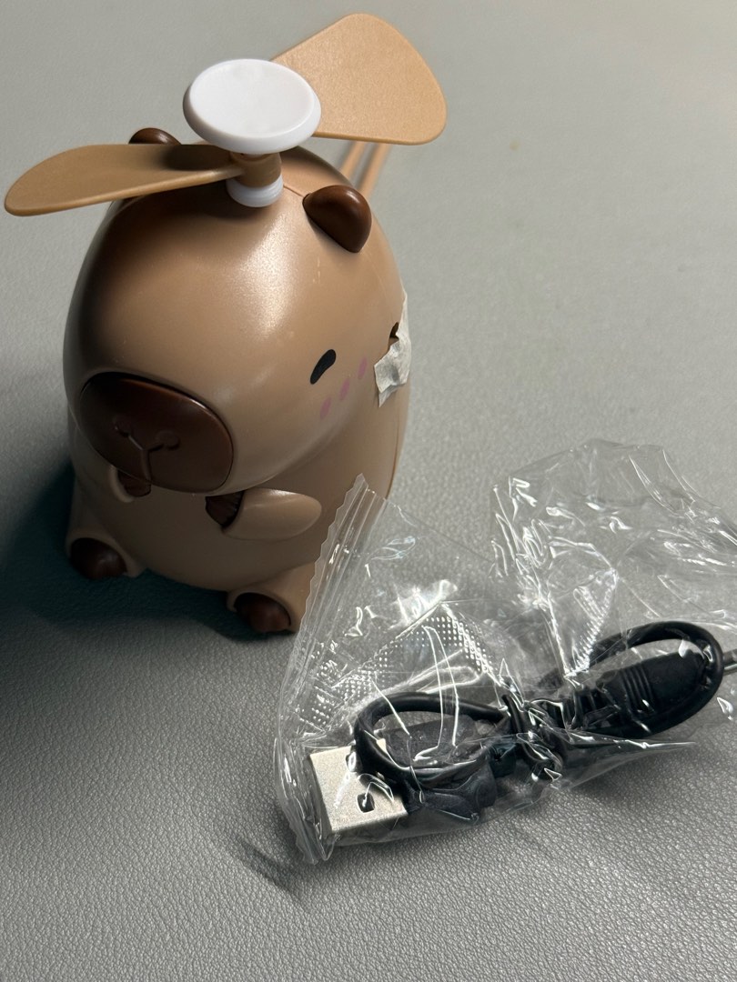 Capybara Mini Fan, Furniture & Home Living, Lighting & Fans, Fans on ...