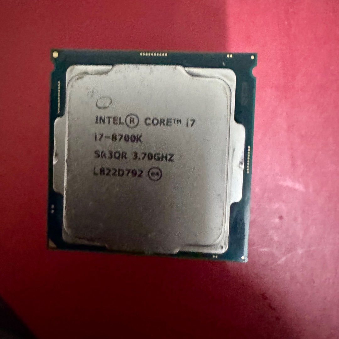 CPU Intel Processor i7 8700K, Computers & Tech, Parts & Accessories ...
