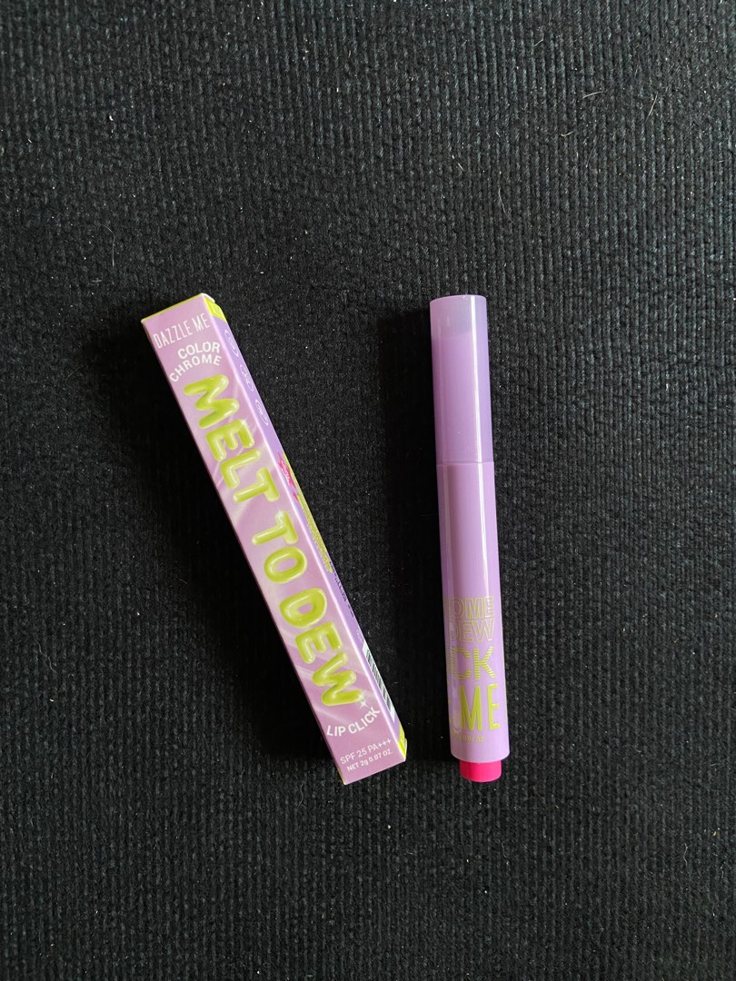 DAZZLE ME Color Chrome Melt to Dew 4-in-1 Lip Click -SPF25 Balm Gloss ...