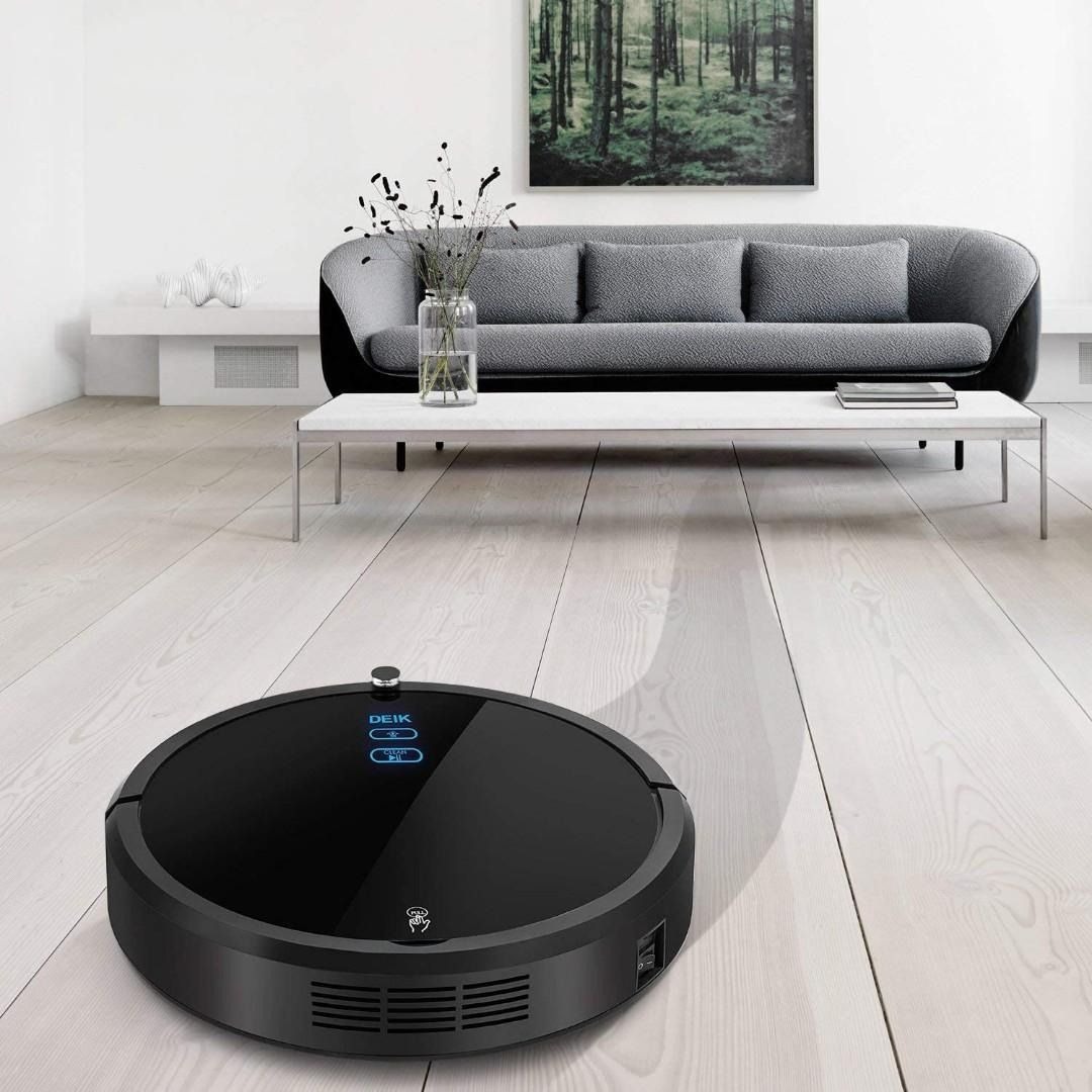 DEIK Robot Vacuum Cleaner - BlackDeik MT820 Robotic Floor & Carpet ...