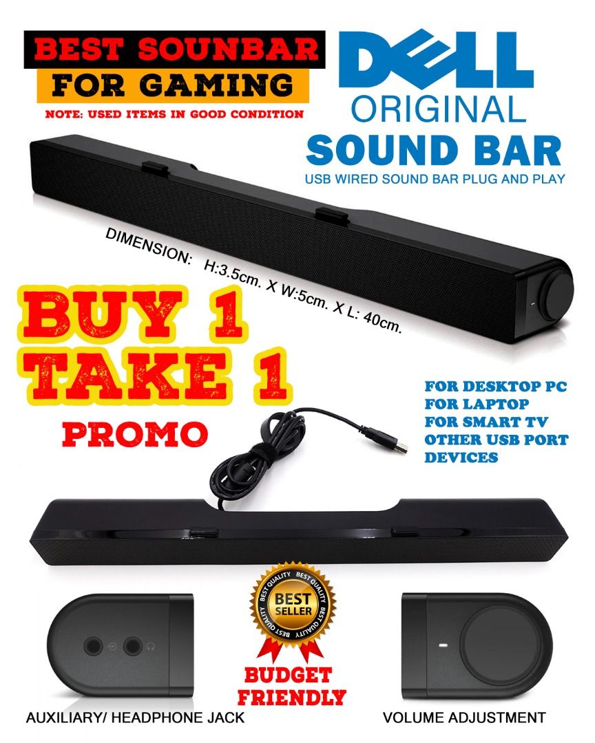 Dell Sound Bar Original Brand AC511 Maganda ang Tunog Malakas! Budget ...