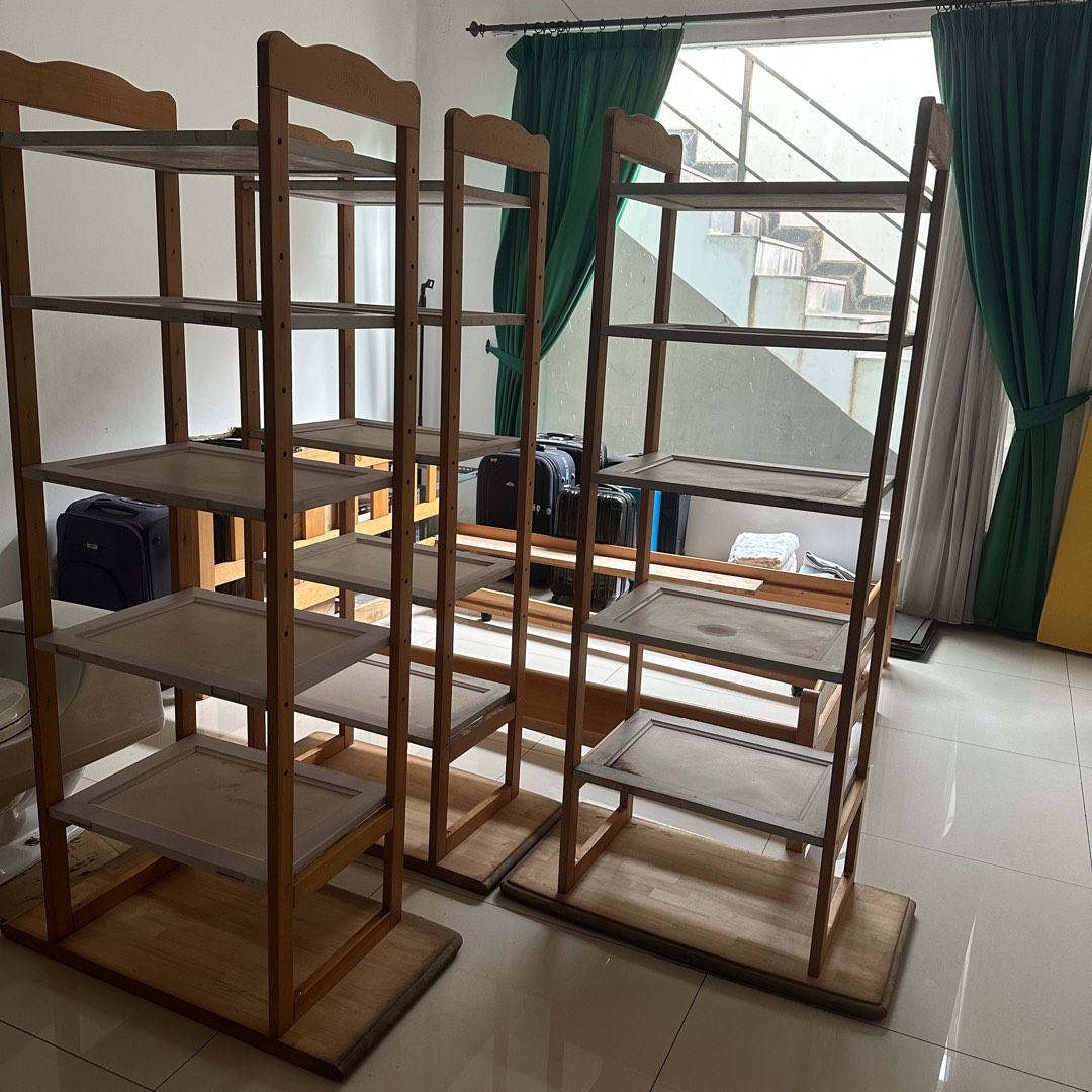 SATUAN - DIJUAL semua rak rack kokoh wood ramin organizer rak buku ...