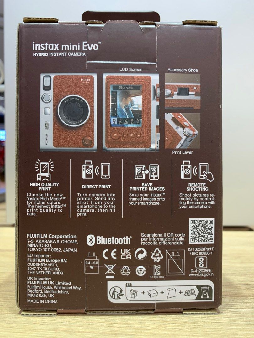 FUJIFILM INSTAX MINI EVO HYBRID INSTANT CAMERA, Photography, Cameras on ...