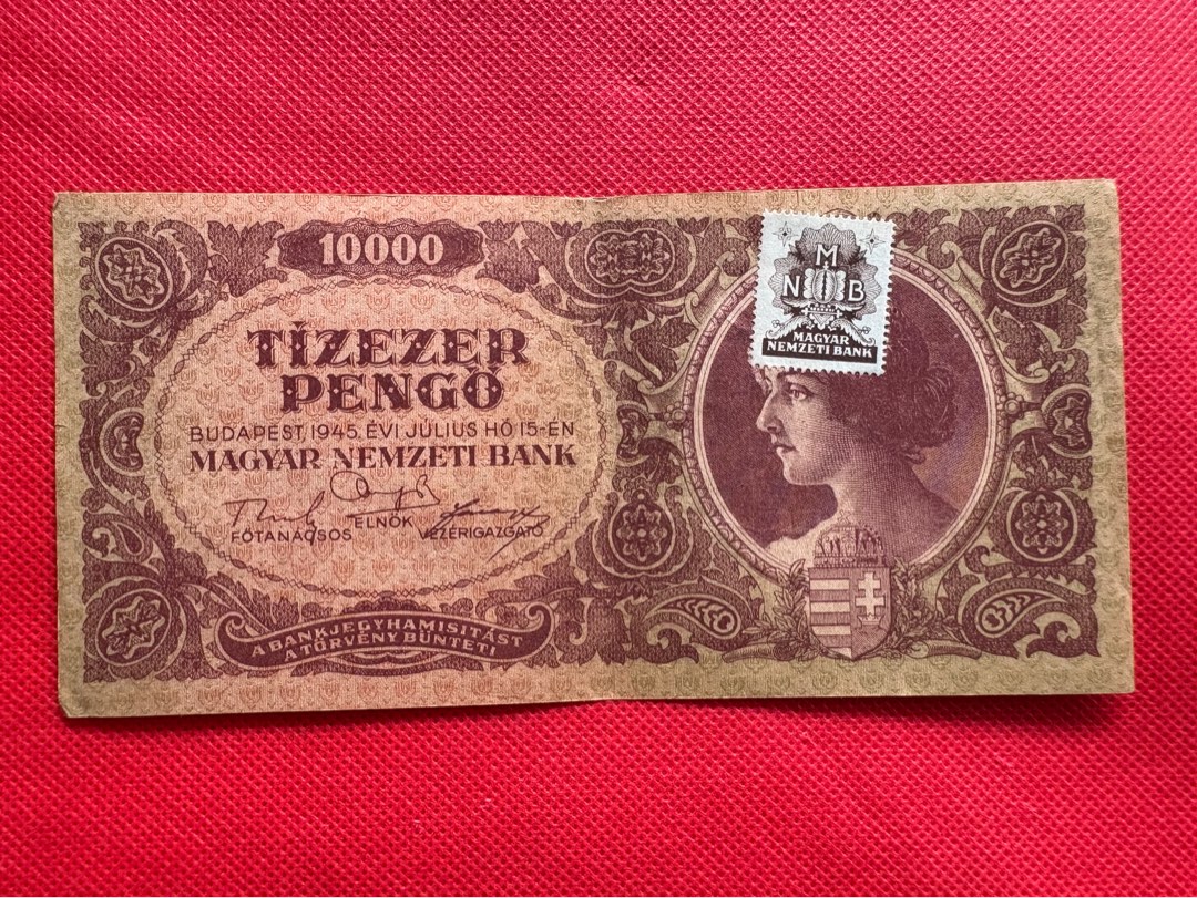Hungary 10000 Pengo 1945 VF Banknote, Hobbies & Toys, Collectibles ...