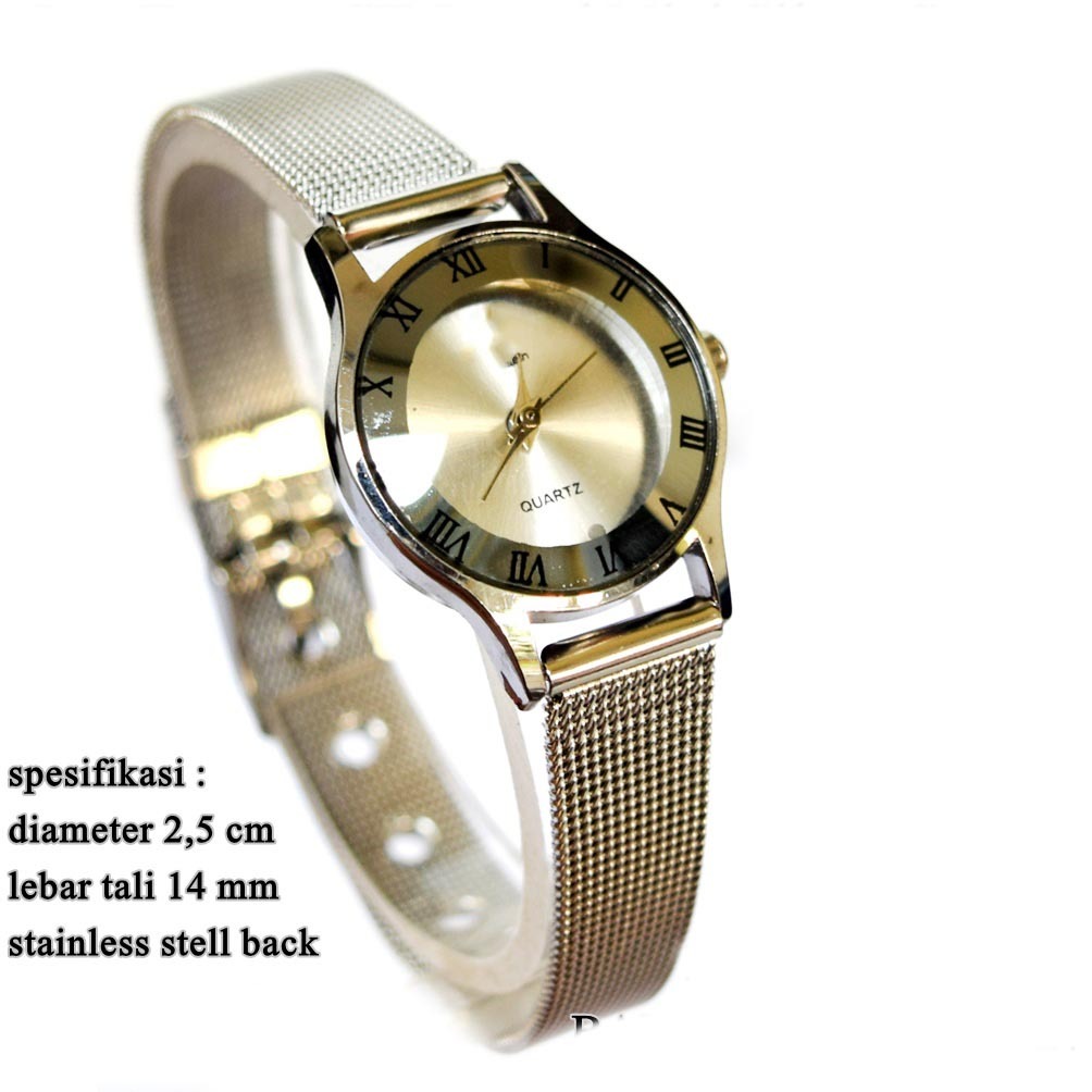 jam Silver Stainless Crome Pasir Kasual Shine, Barang Mewah, Jam Tangan ...