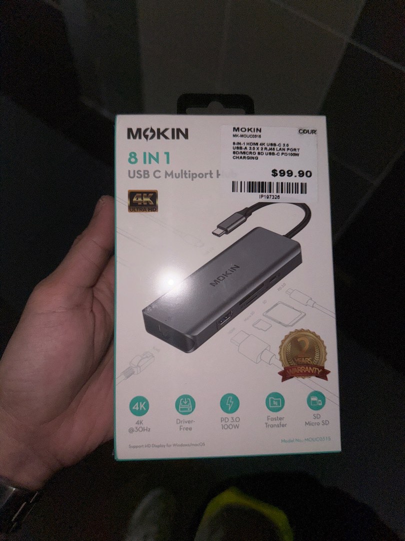 MOKIN 8-in-1 USB-C Multiport Hub, Computers & Tech, Parts & Accessories ...