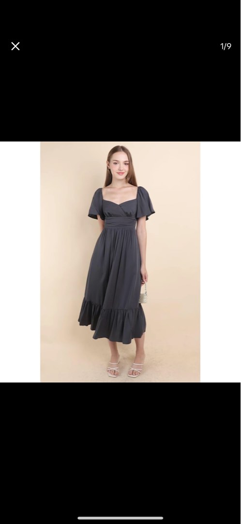 Neonmello cece flutter maxi dress, Women's Fashion, Dresses & Sets ...