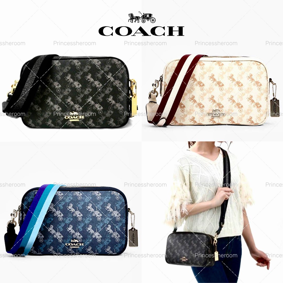 New Coach Original 91109 Jet Crossbody with Horse and Carriage Print ...
